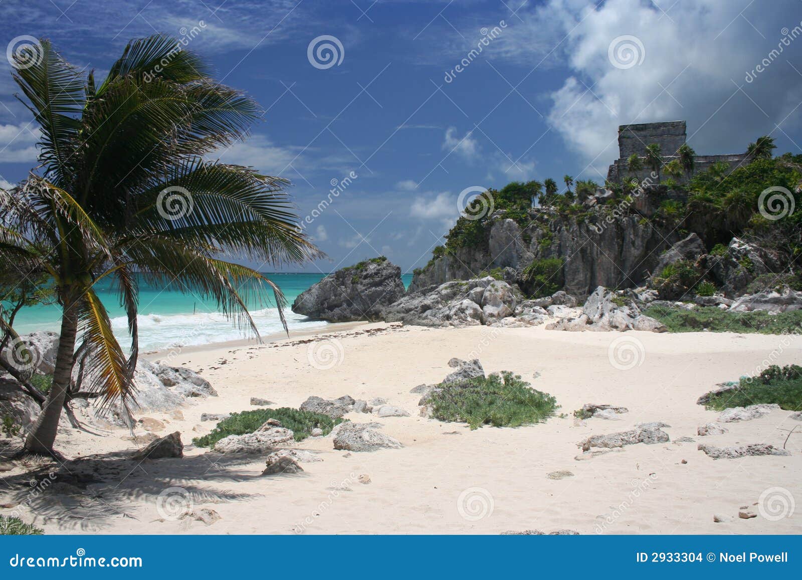 Mayan Ruins on Beach stock photo. Image of shore, ocean - 2933304