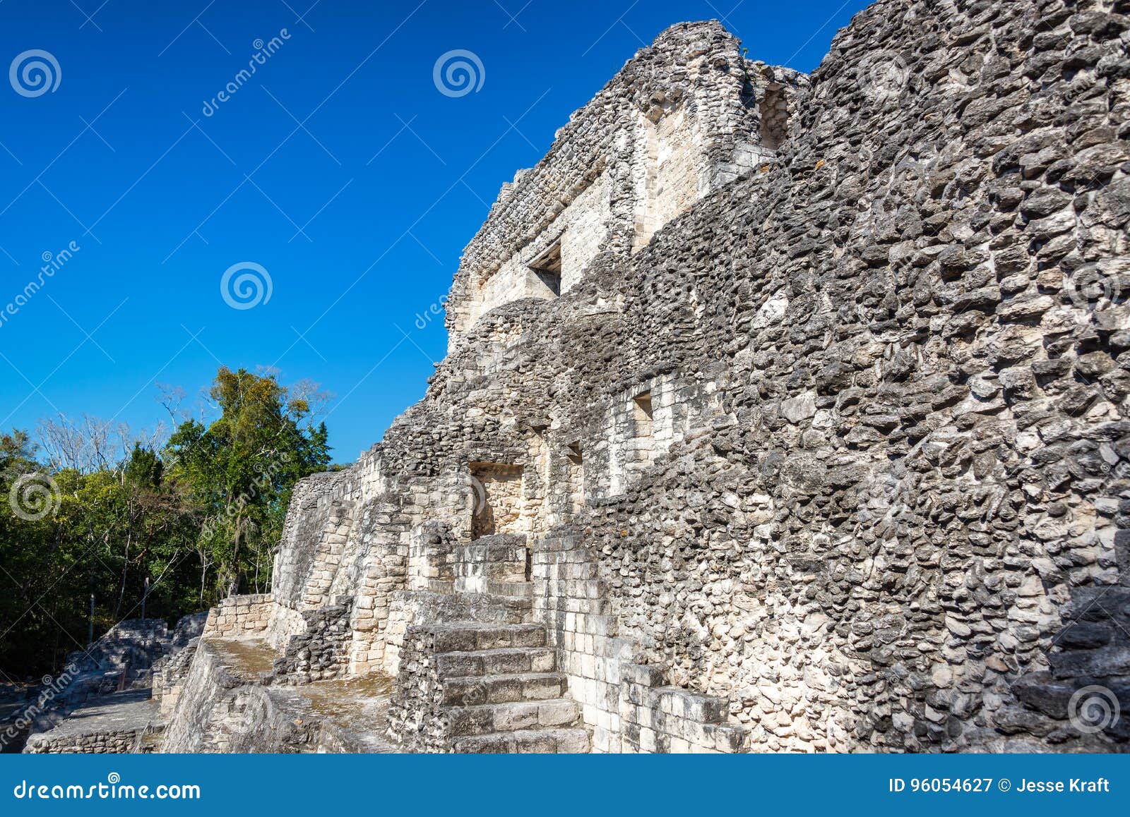 Mayan Ruins in Becan, Mexico Stock Image - Image of mayan, rainforest ...