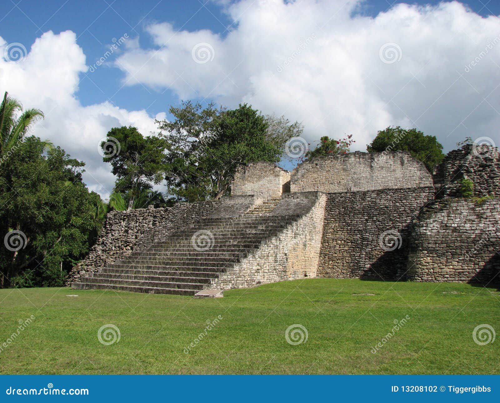 Mayan Ruins_Kohunlich Staircase Stock Photo - Image of temple, ruins ...
