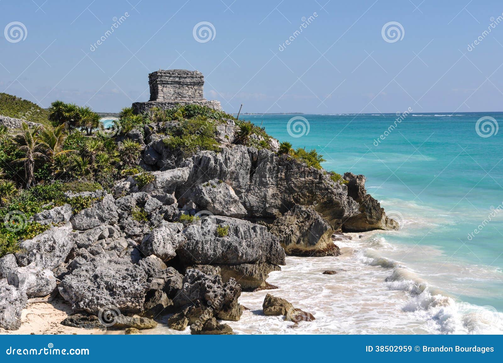 Mayan Ruins in Tulum stock image. Image of antique, architecture - 38502959