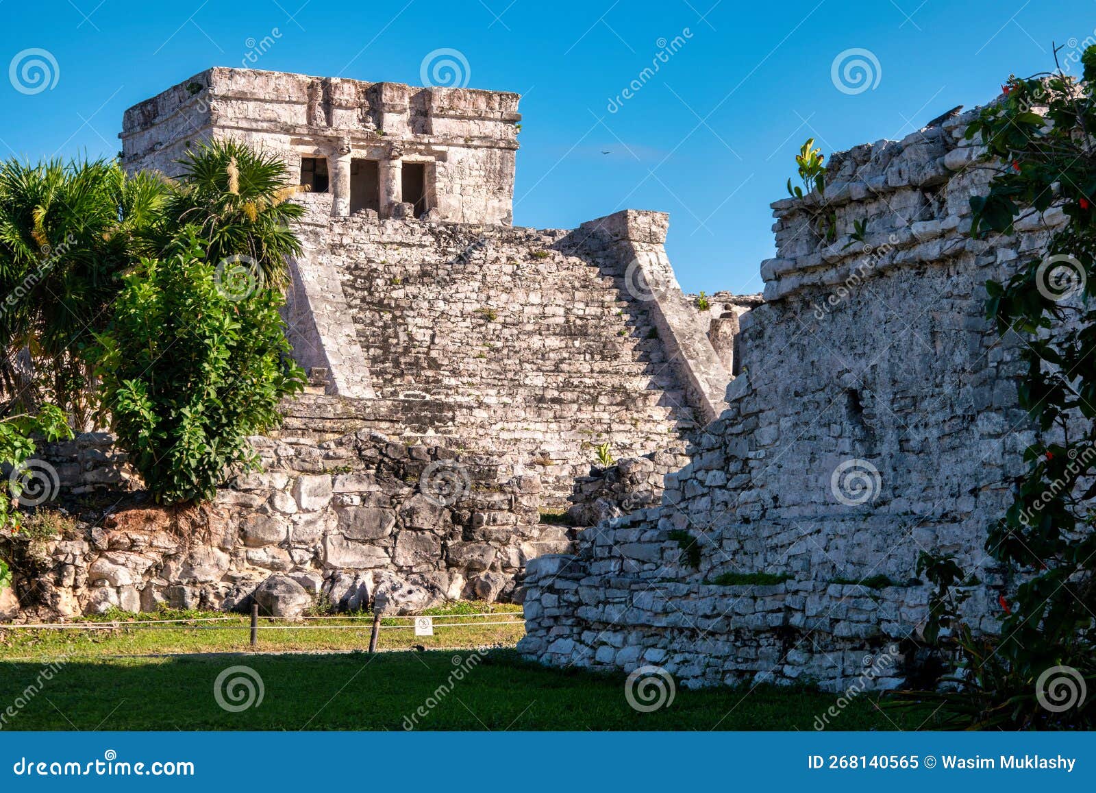 Mayan Ruins in Tulum at the Tulum Archeological Zone Stock Image ...