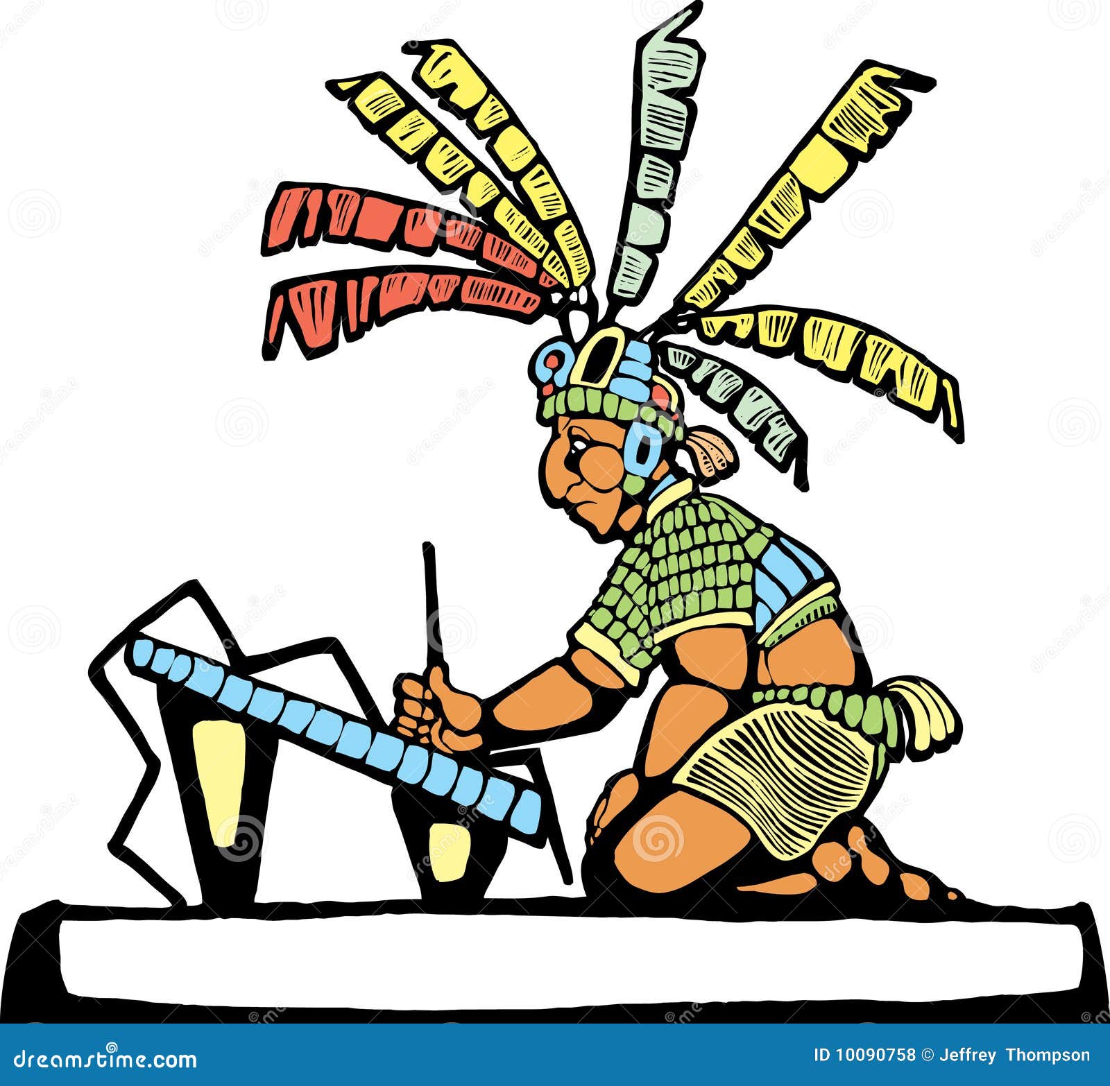 Mayan Scribe Royalty Free Stock Photos - Image: 10090758