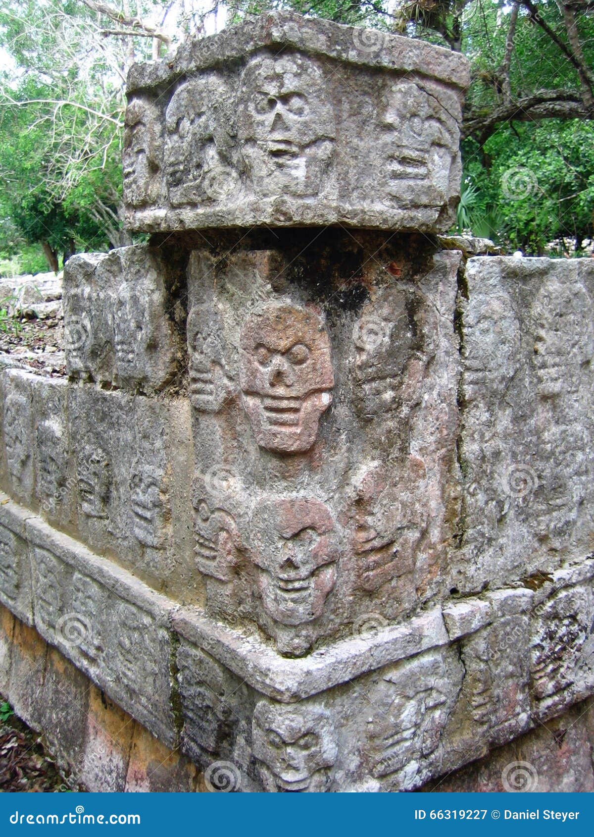 Mayan skull glyphs stock image. Image of itza, chichen - 66319227