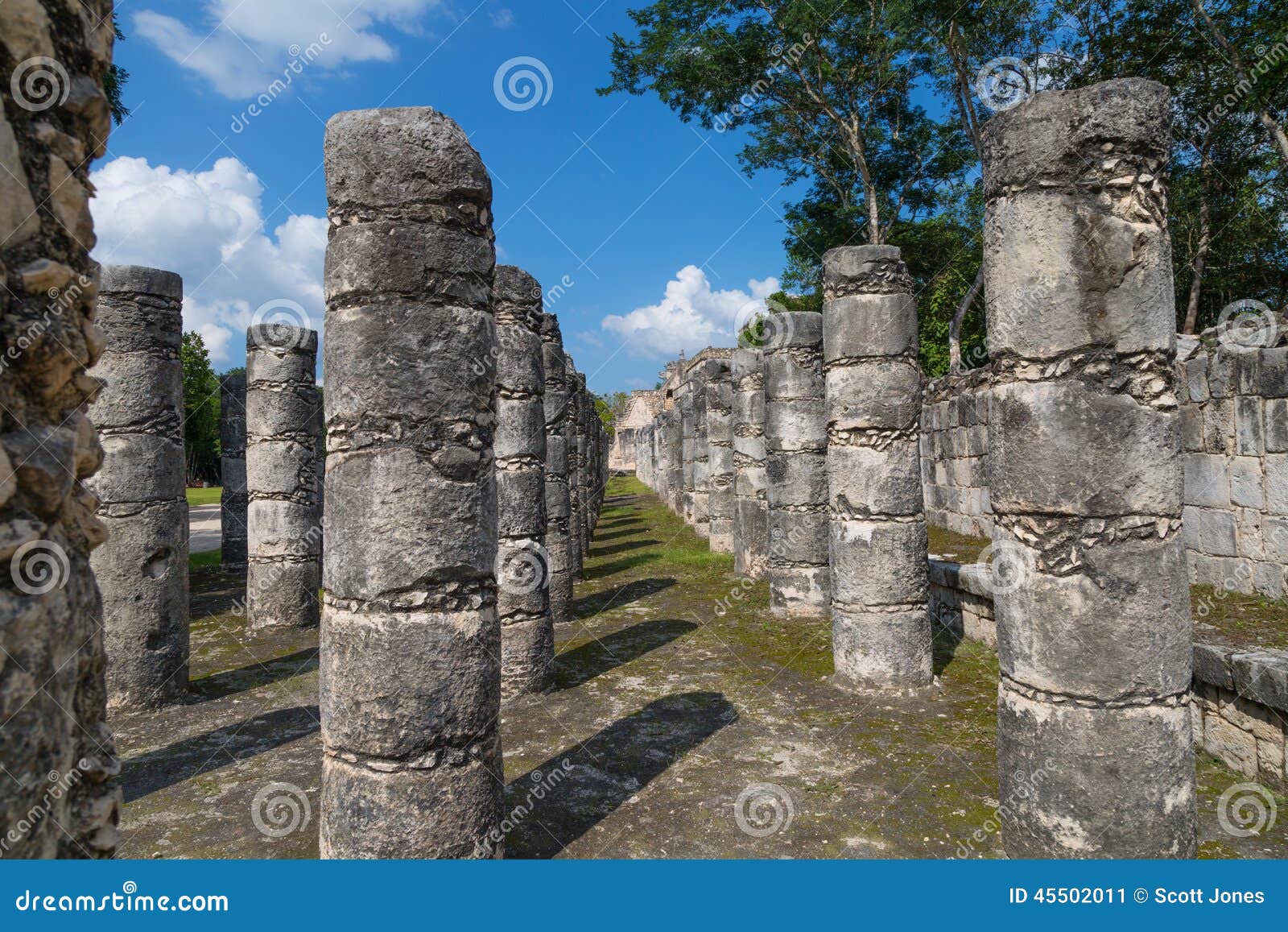 Mayan Stone Columns stock image. Image of temple, warriors - 45502011