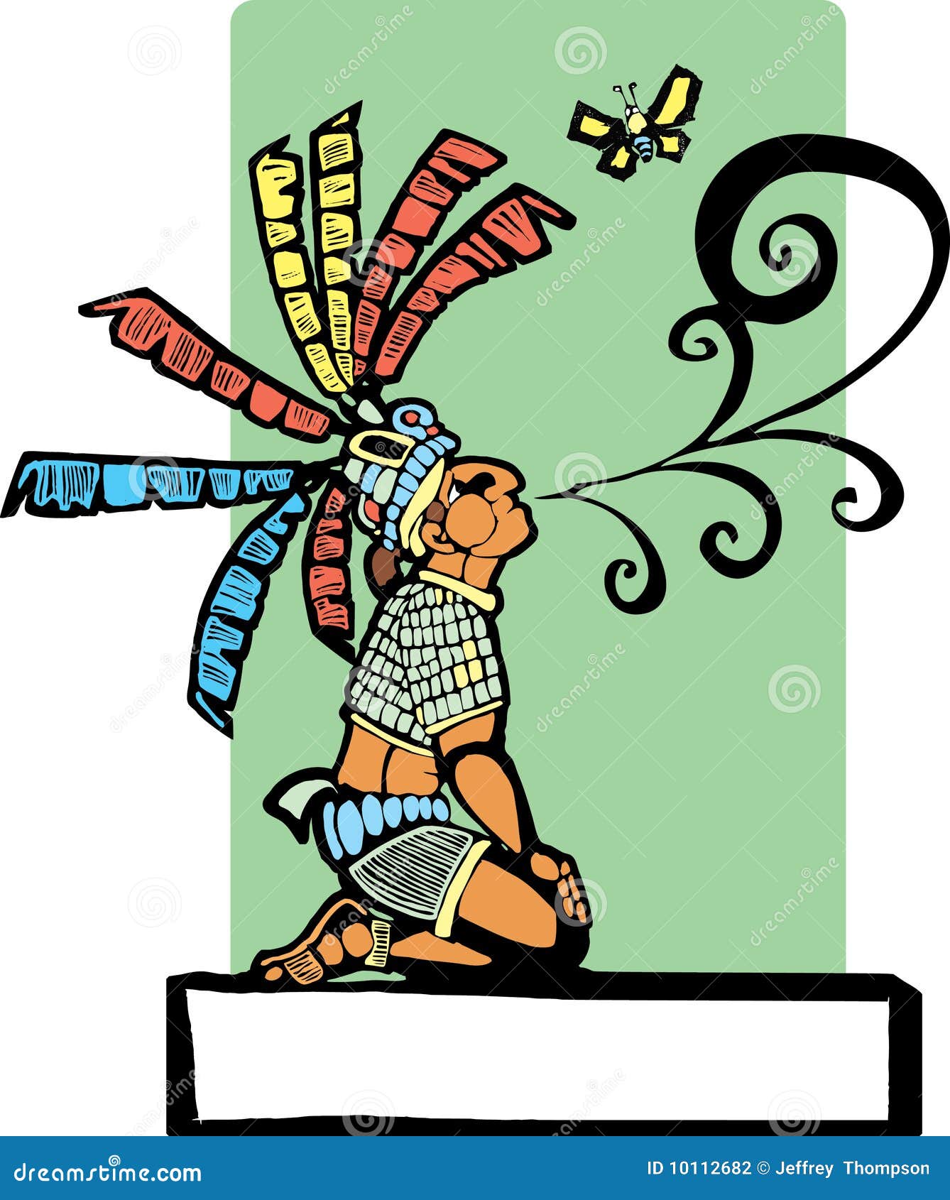 Mayan Storyteller stock vector. Illustration of historian - 10112682