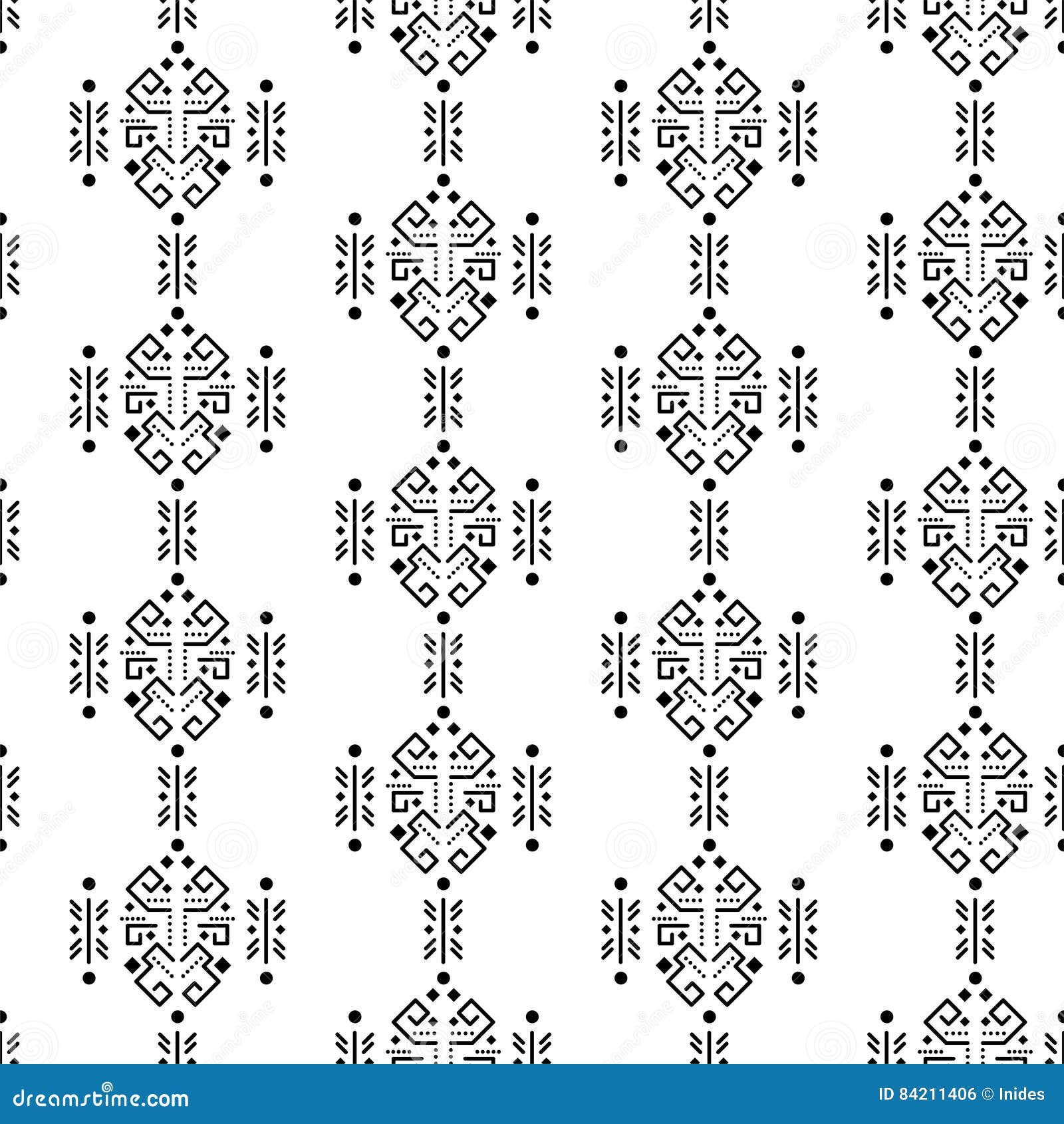 Mayan Style Ornament Seamless Vector Pattern. Stock Vector ...