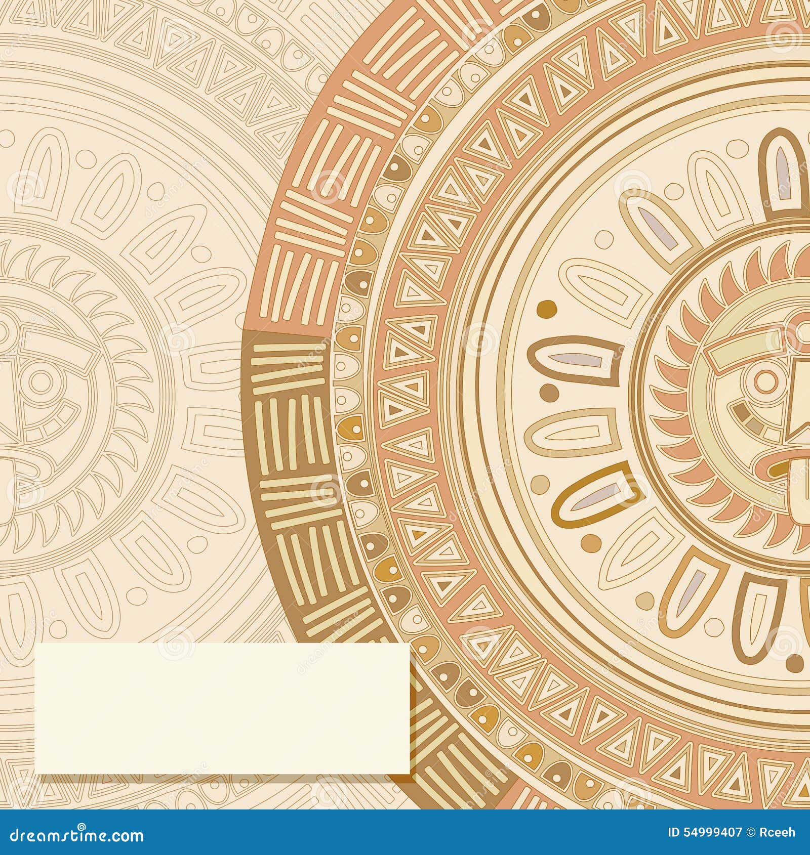 Mayan sun symbol card stock illustration. Illustration of greeting ...