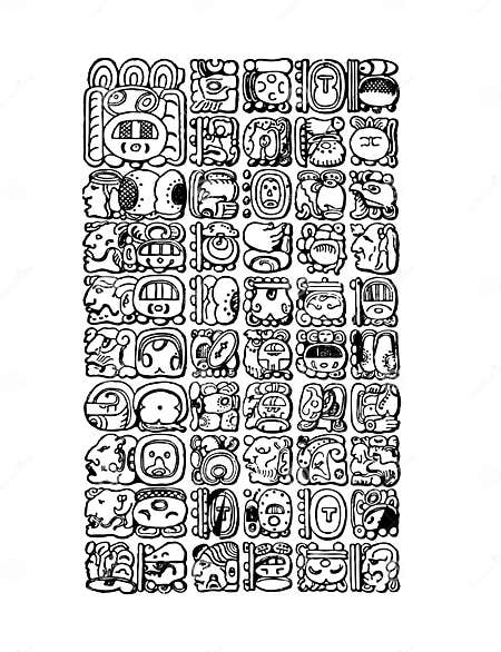 Mayan symbols stock vector. Illustration of marble, conceptual - 3145561