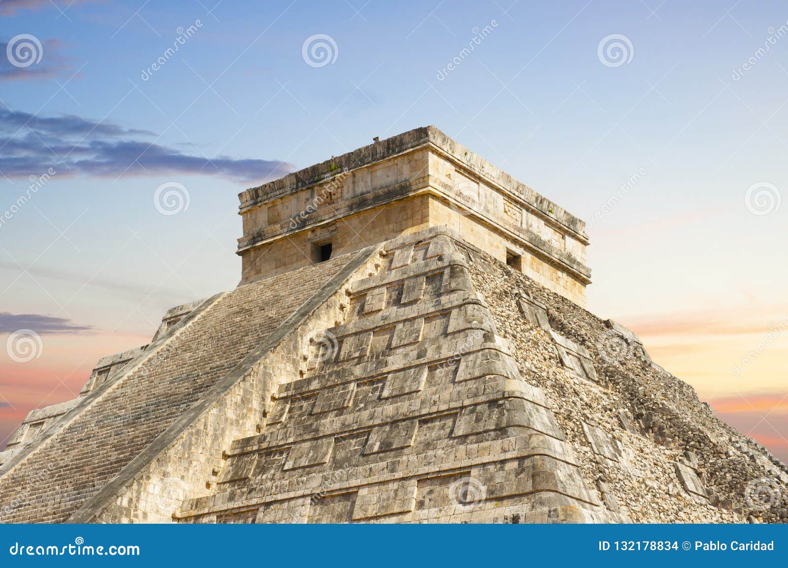 Mayan Temple, Chichen Itza, Mexico Stock Photo - Image of america ...