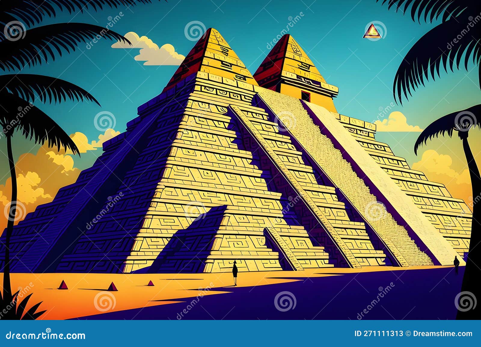 Mayan Temple Historic Ancient Famous Pyramid Generative Ai Illustration ... Mayan Temple Historic Ancient Famous Pyramid Generative Ai Illustration ...