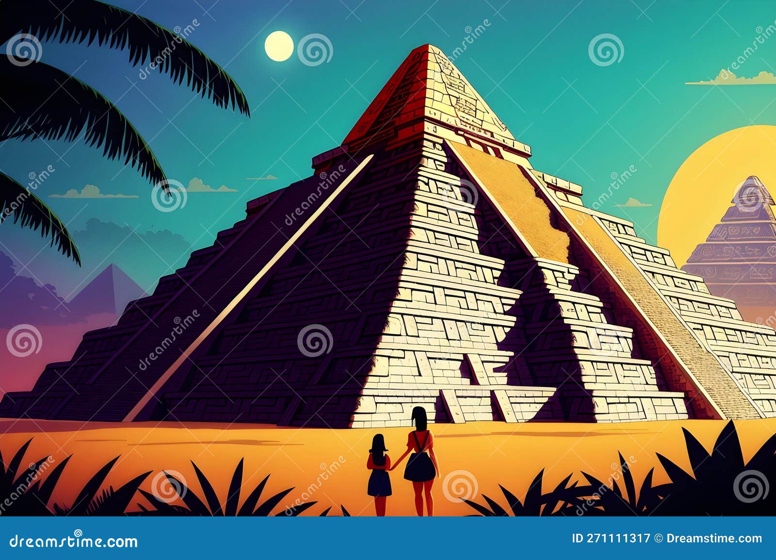 Mayan Temple Historic Ancient Famous Pyramid Generative Ai Illustration ... Mayan Temple Historic Ancient Famous Pyramid Generative Ai Illustration ...