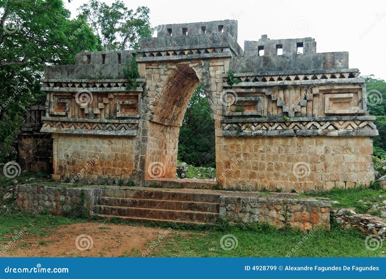 Mayan Temple in Labna Yucatan Mexico Stock Image - Image of arch ...
