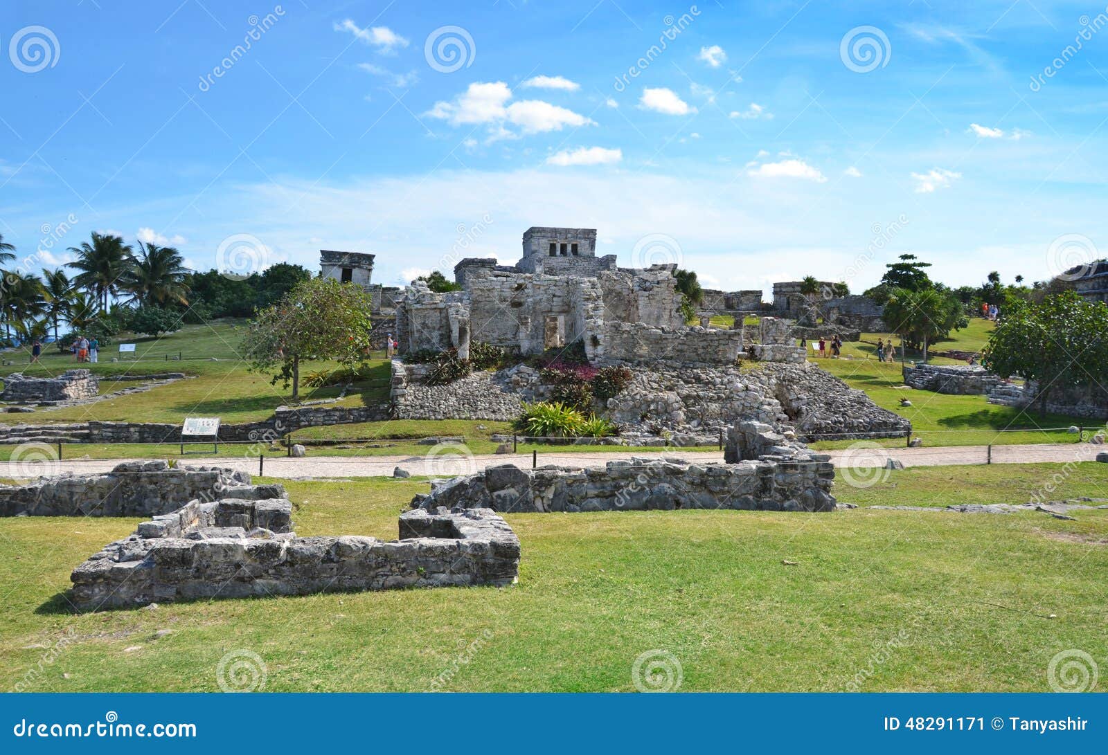 Mayan Temple in Tulum, Mexico Stock Image - Image of culture ...
