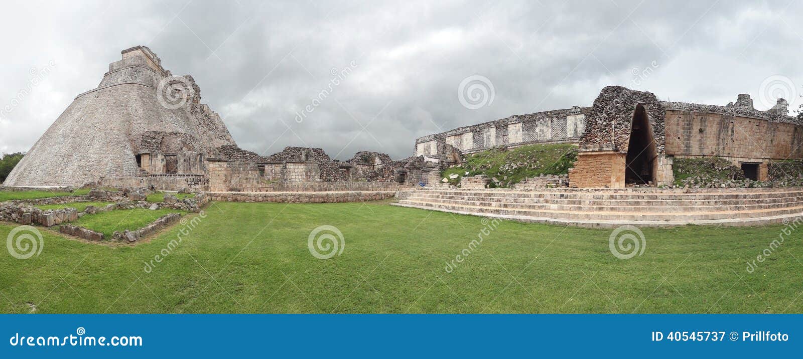 Mayan temple in Uxmal stock image. Image of stepped, maya - 40545737
