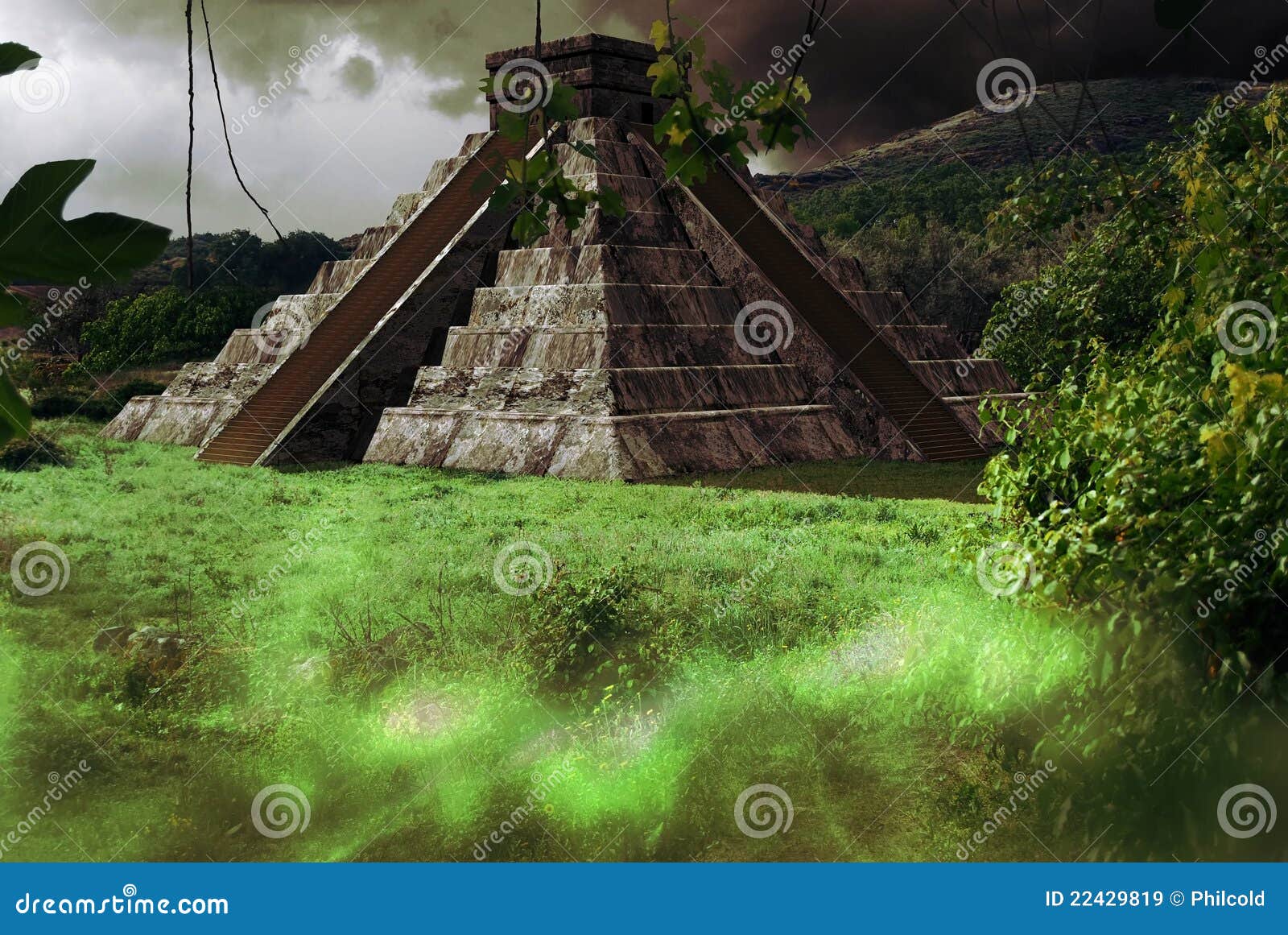 Mayapyramide stockbild. Bild von dschungel, inka, erkunden - 22429819