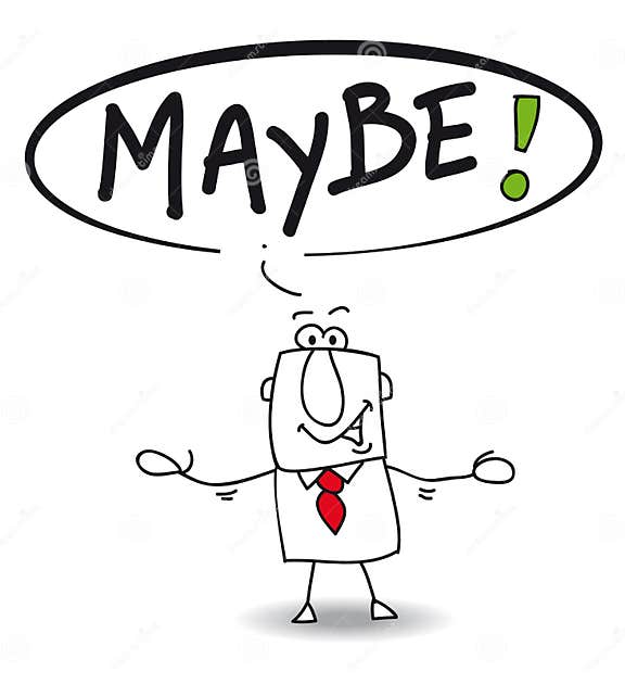 Maybe stock vector. Illustration of uncertain, supposedly - 38459646
