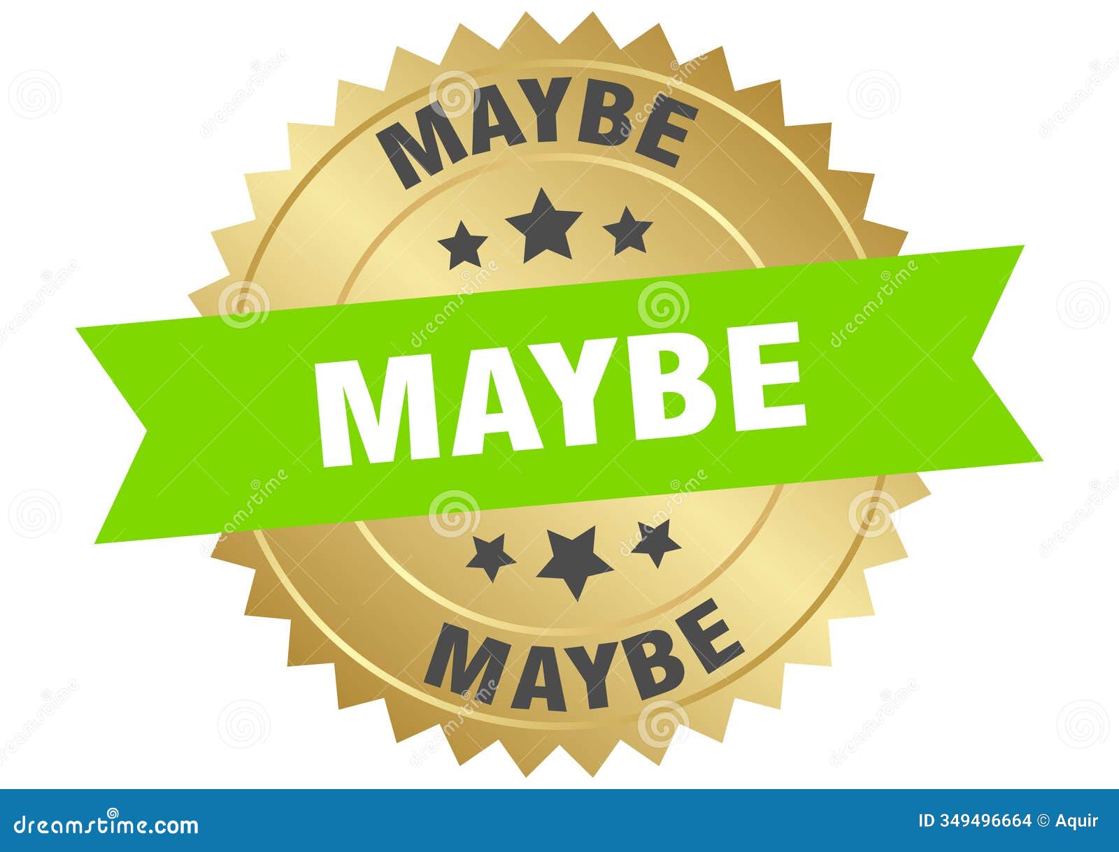 YES, NO, MAYBE Red Green Yellow Left Right Word Text On Circular Vote ...