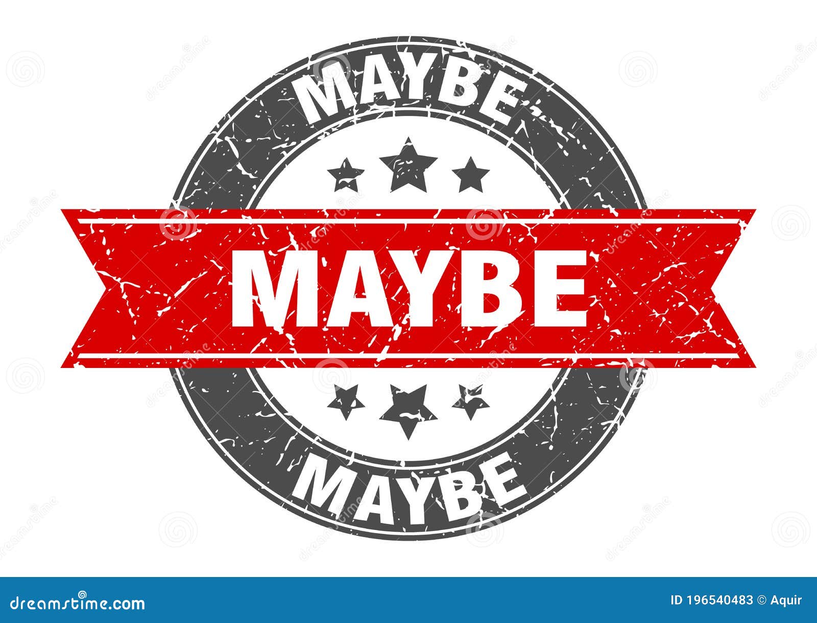 Maybe stamp stock vector. Illustration of vector, sign - 196540483