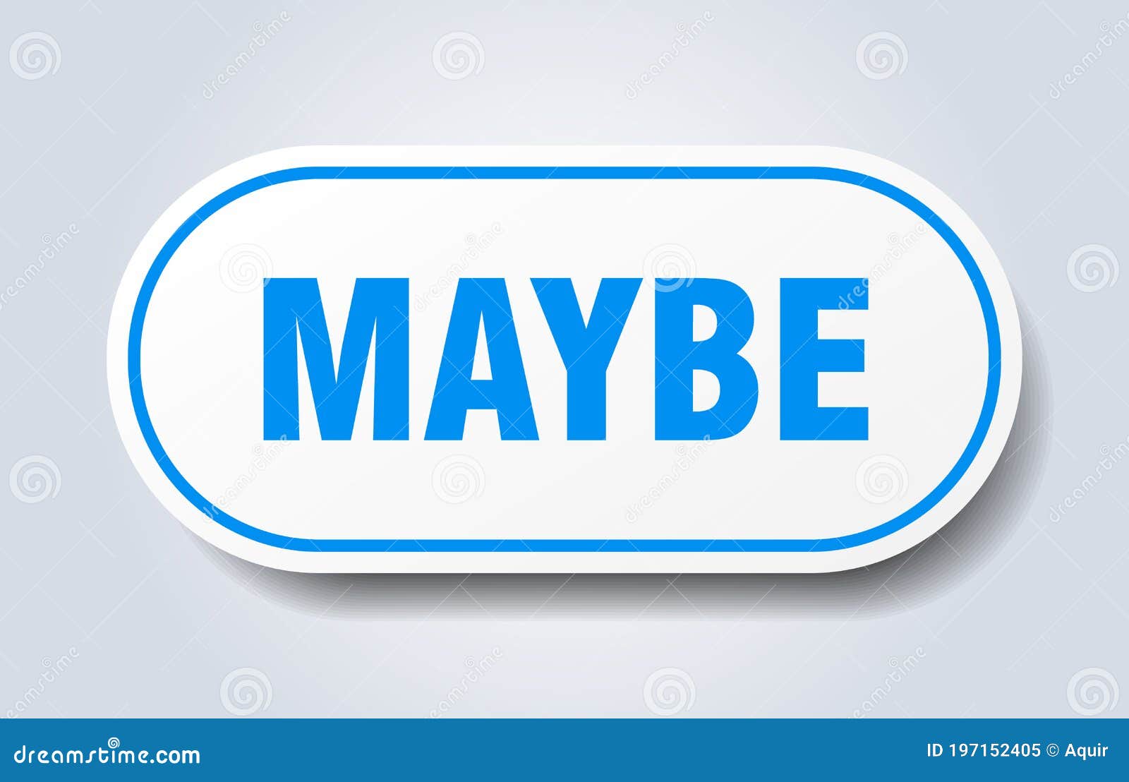 Maybe sticker. stock vector. Illustration of white, price - 197152405