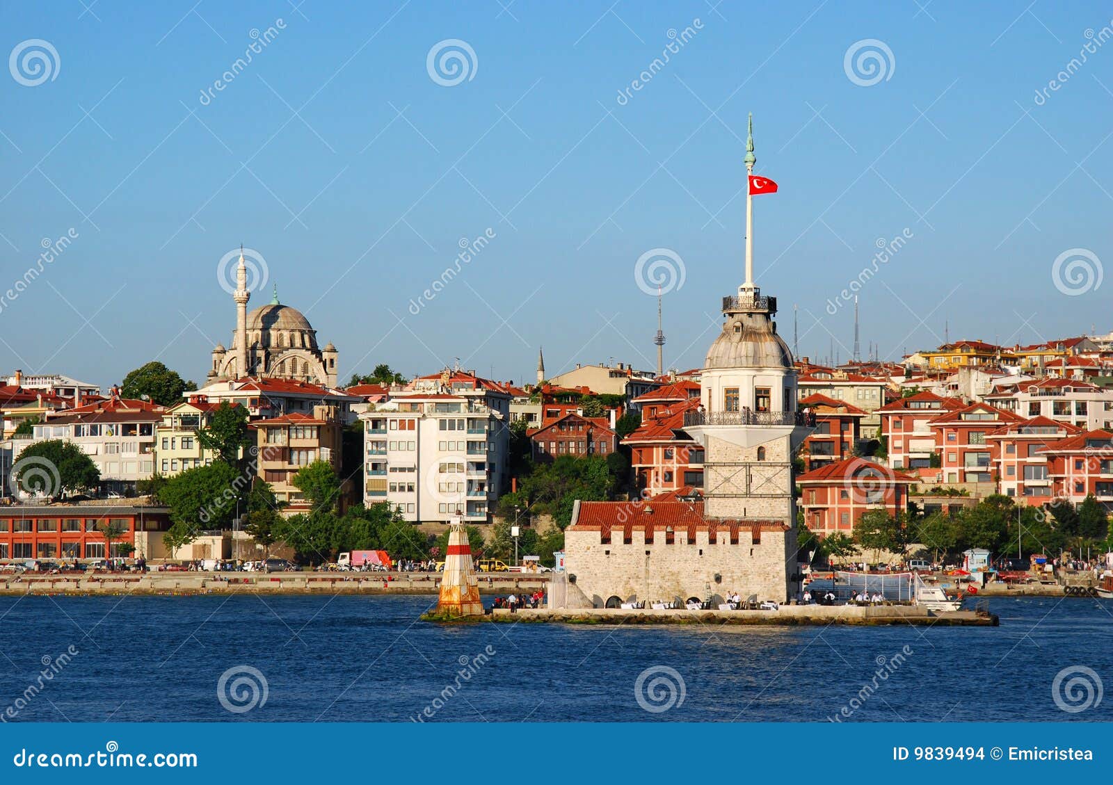 Mayden (Maiden) Tower in Istanbul Stock Photo - Image of ancient ...