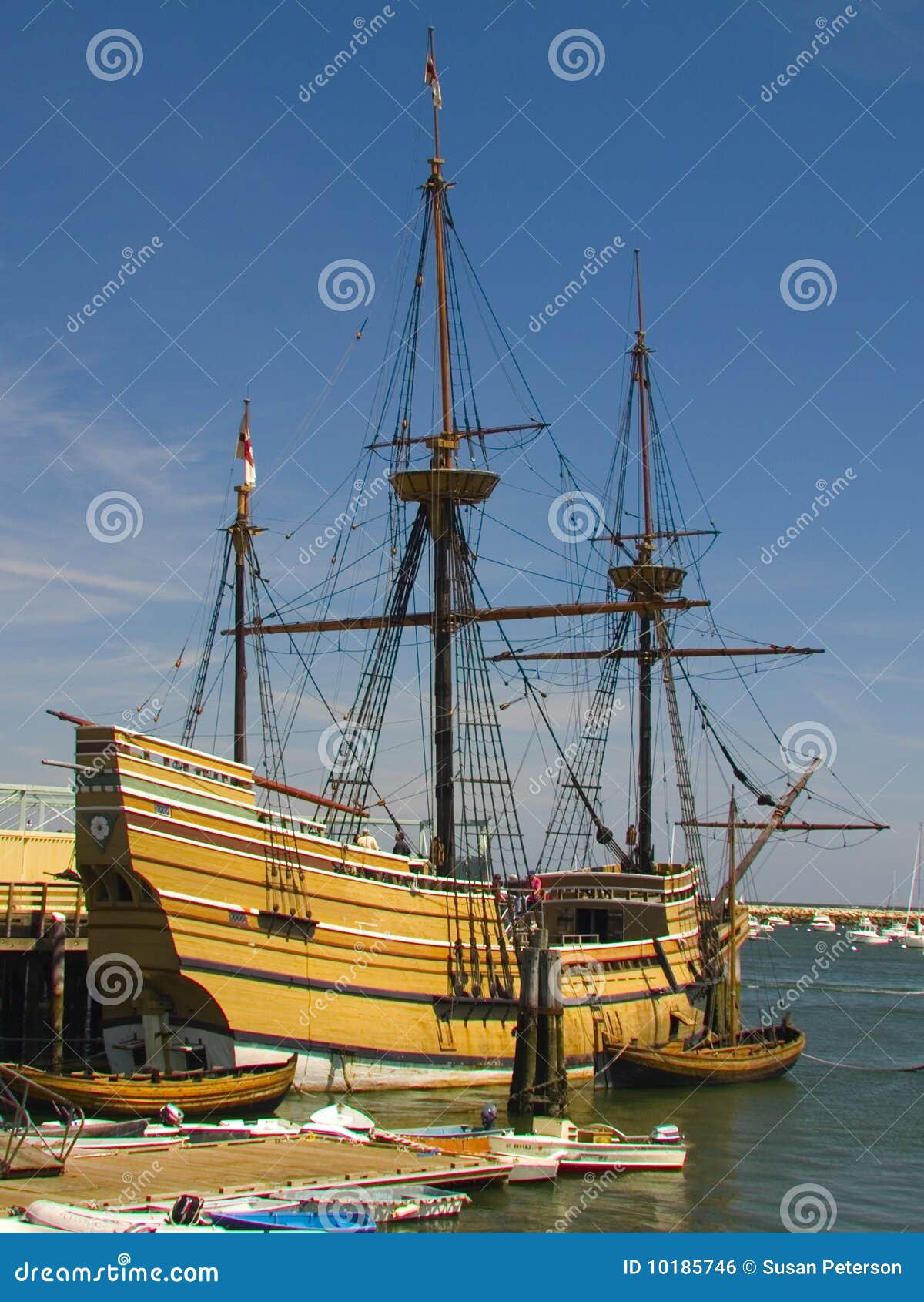 Mayflower II stock photo. Image of ship, massachusetts - 10185746
