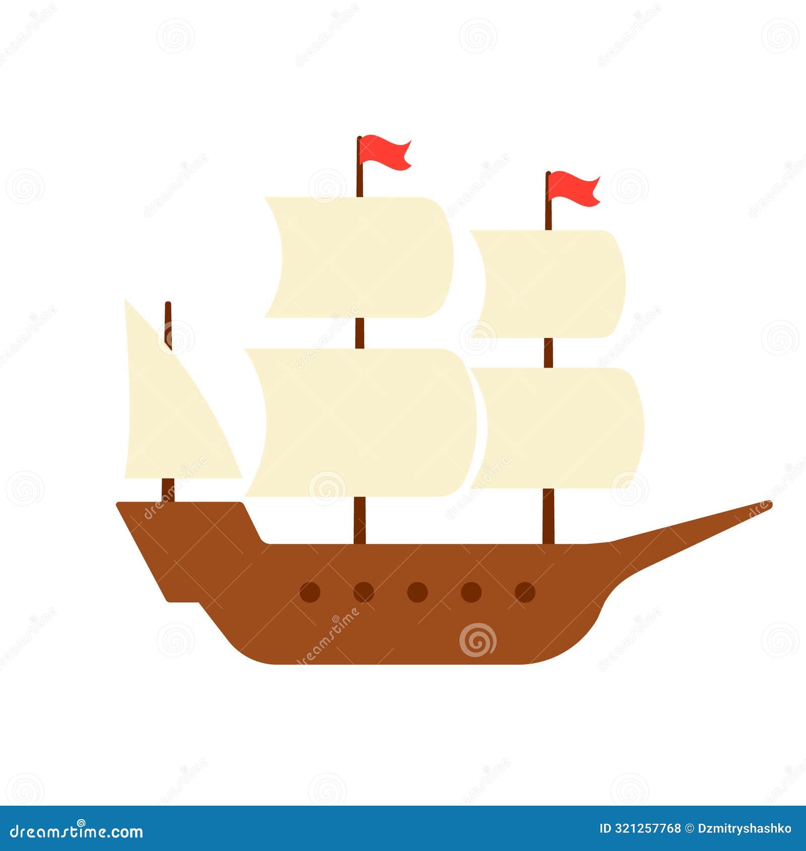 Mayflower Ship Icon. Clipart Image Vector Illustration | CartoonDealer ...