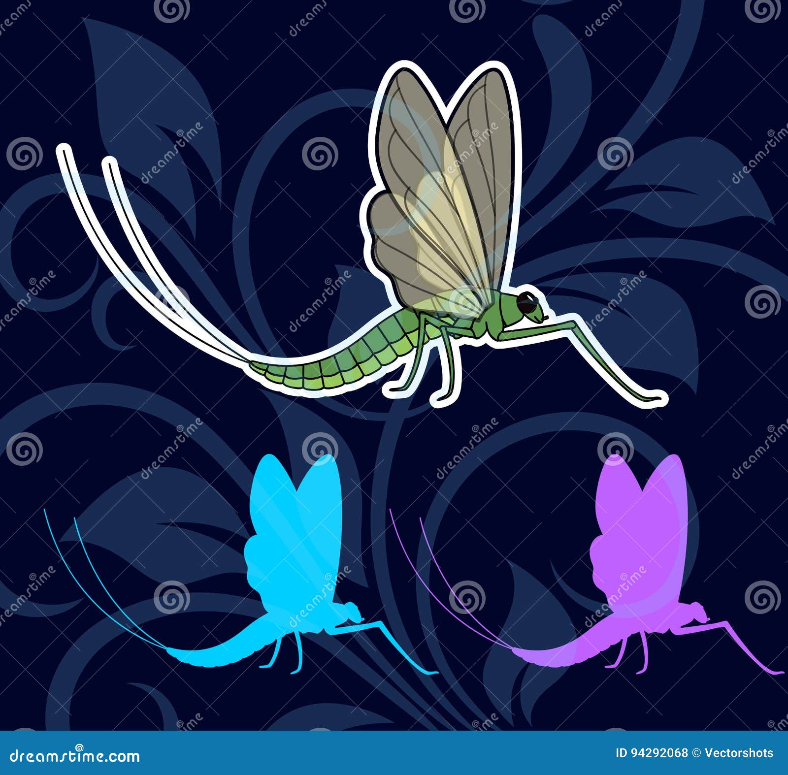 Mayfly Insects stock vector. Illustration of dragonfly - 94292068