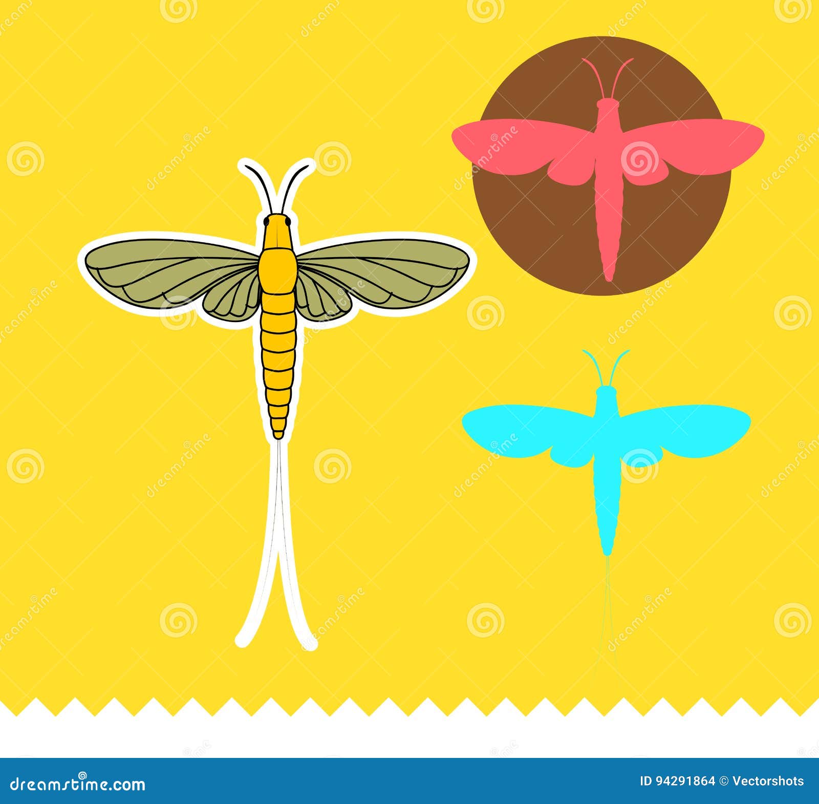 Mayfly Insects Vector stock vector. Illustration of maggot - 94291864
