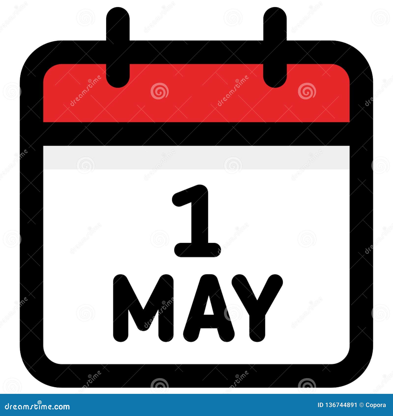 1 Mayo - Icono Del Calendario - Ejemplo Del Vector Ilustración del ...