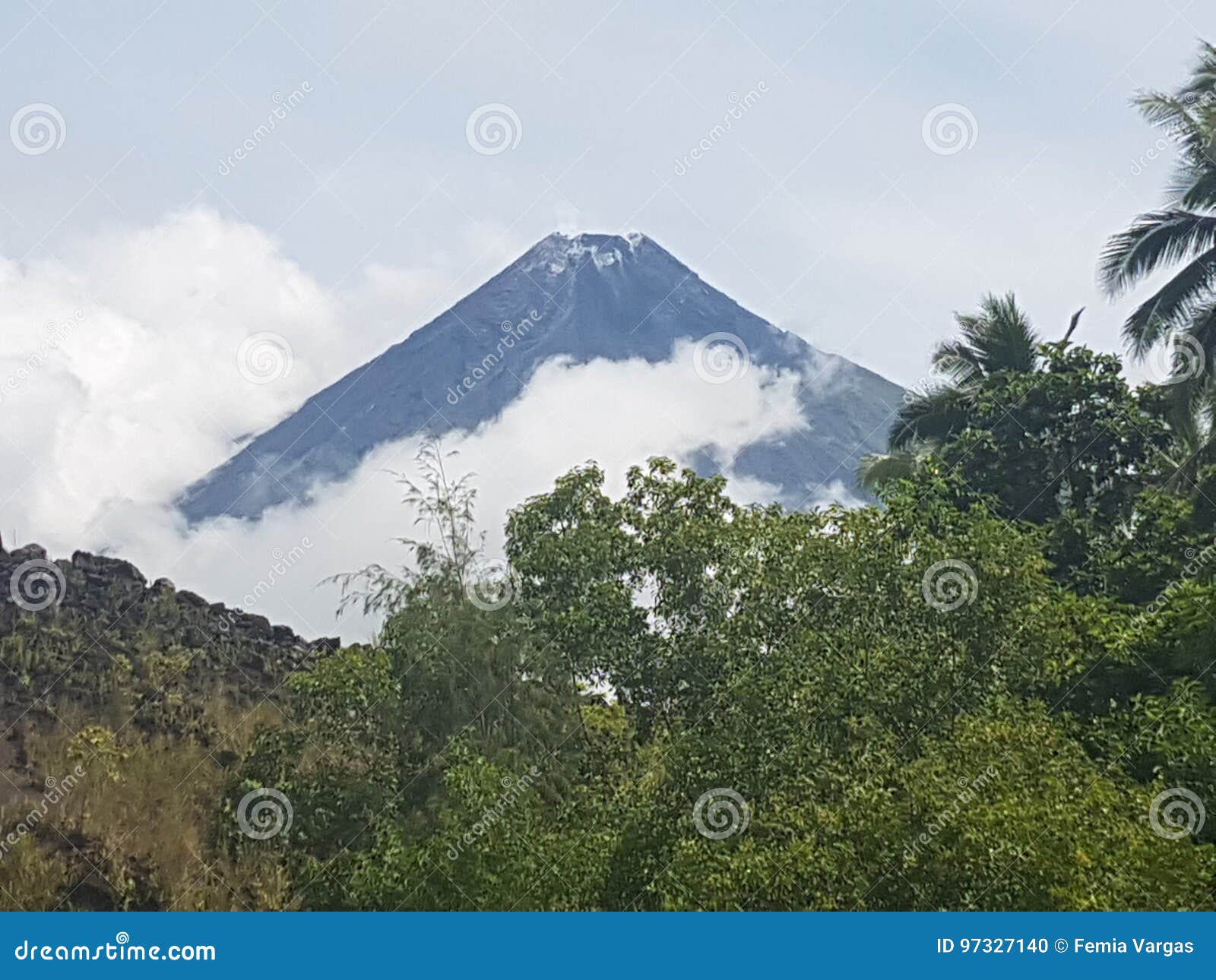 Mayon Volcano stock photo. Image of perfect, philippines - 97327140