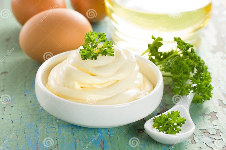 Mayonnaise stock image. Image of appetizer, creamy, dish - 27513987