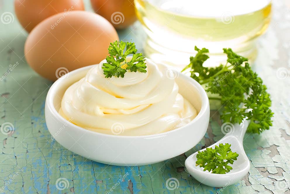 Mayonnaise stock image. Image of appetizer, creamy, dish - 27513987