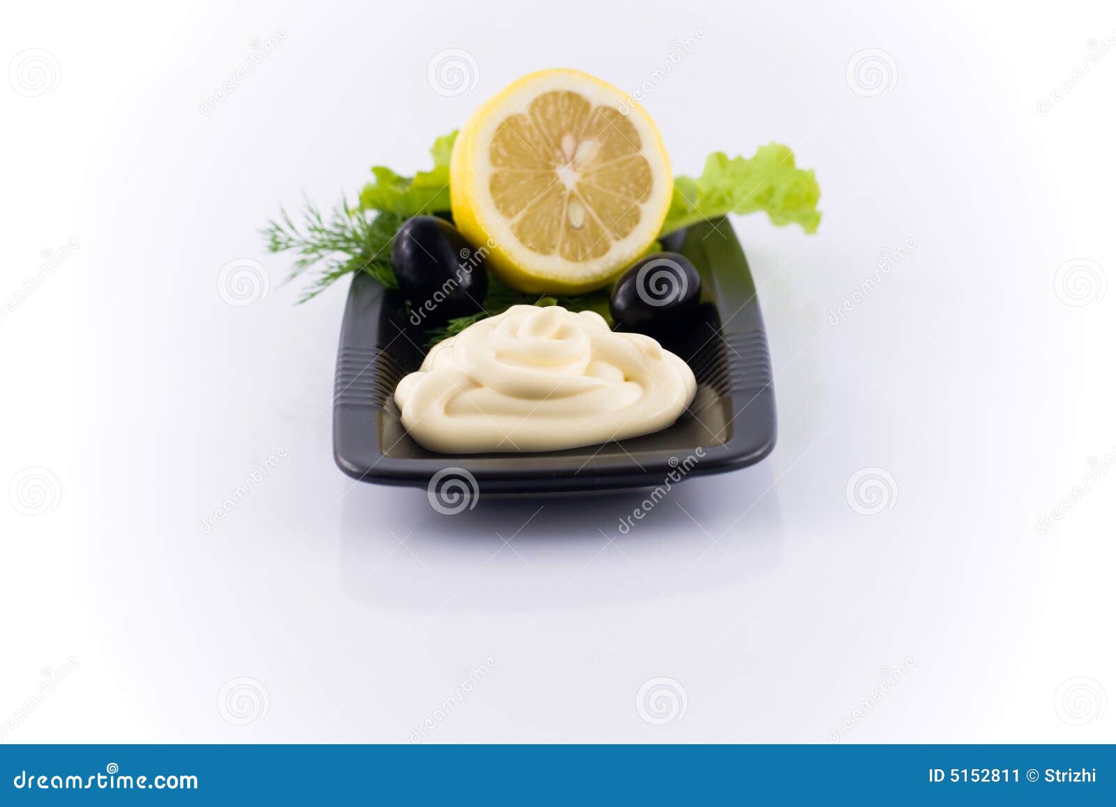 Mayonnaise with lemon stock image. Image of seasoning - 5152811