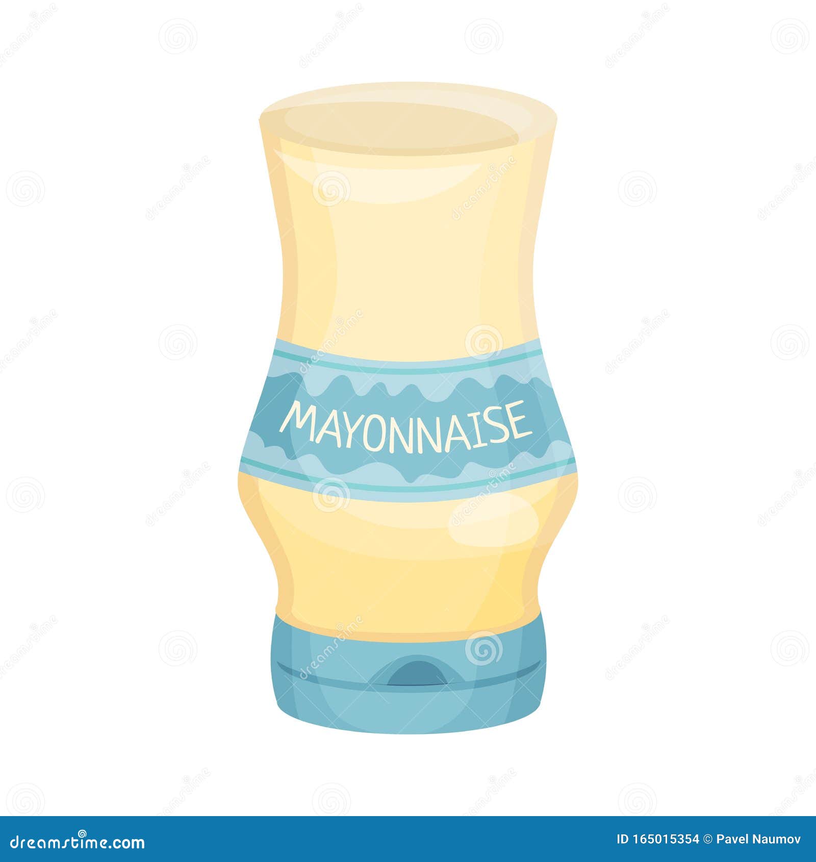 Mayonnaise in Plastic Bottle with Label Vector Element Stock Vector ...