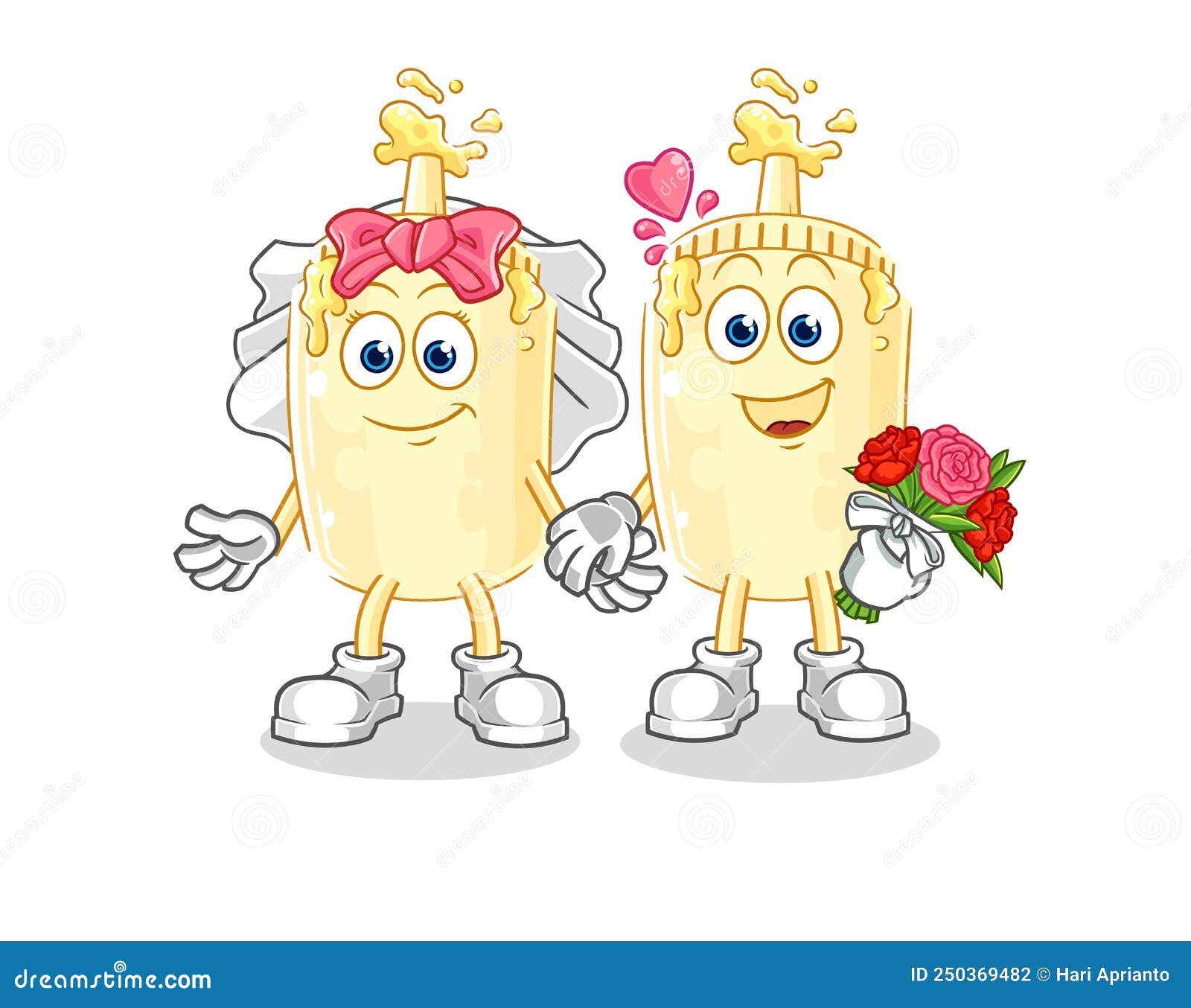 Mayonnaise Wedding Cartoon. Cartoon Mascot Vector Stock Illustration ...