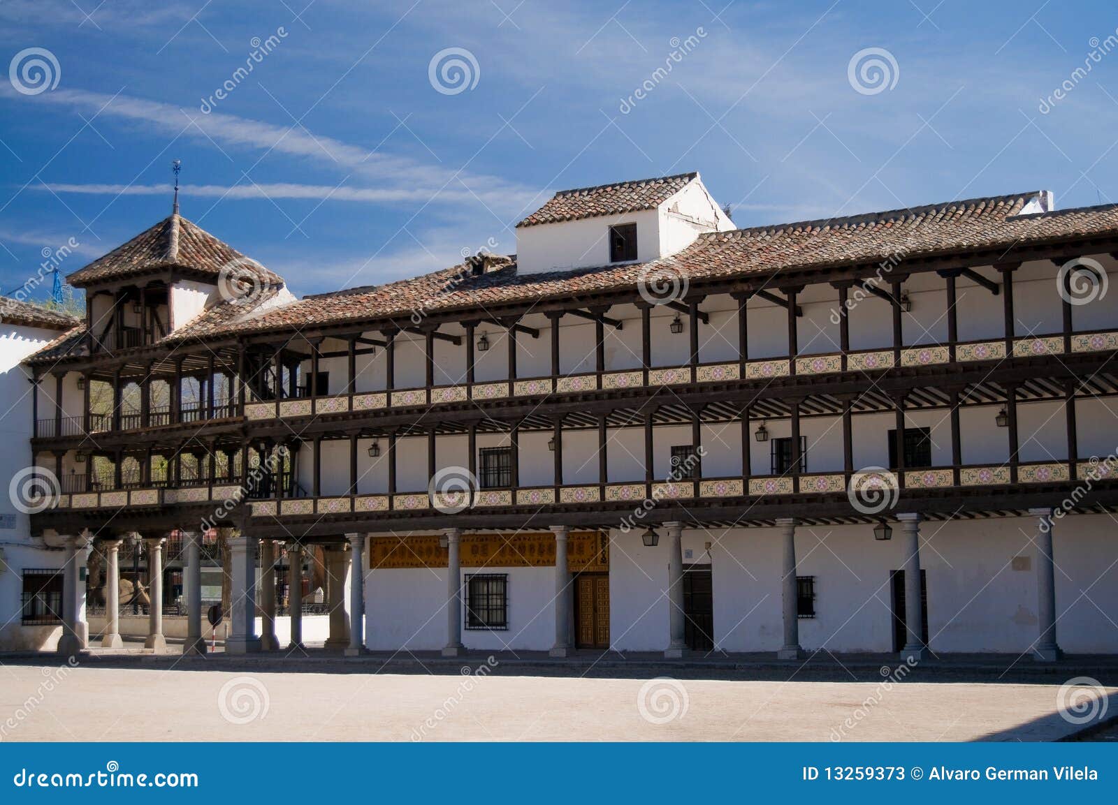 Mayor Square from Tembleque, Spain Stock Image - Image of cervantes ...