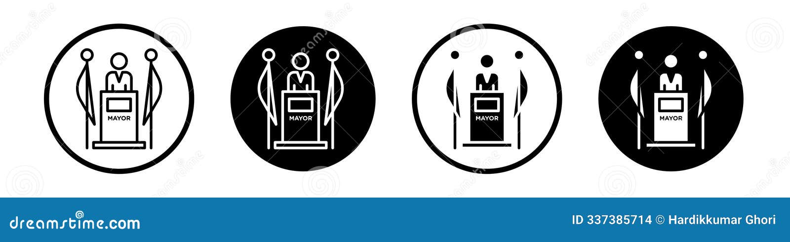 Mayor Icon Vector | CartoonDealer.com #107100626