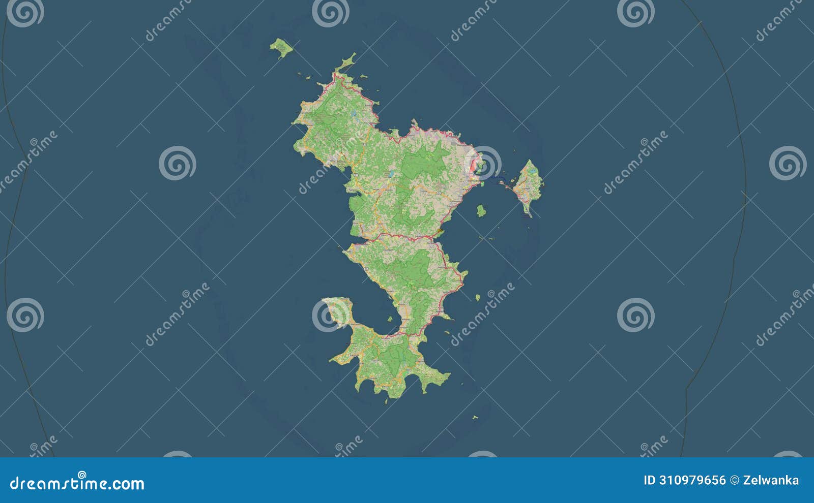 Topographic Map Of Mayotte, France. Vector Detailed Elevation Map Of ...