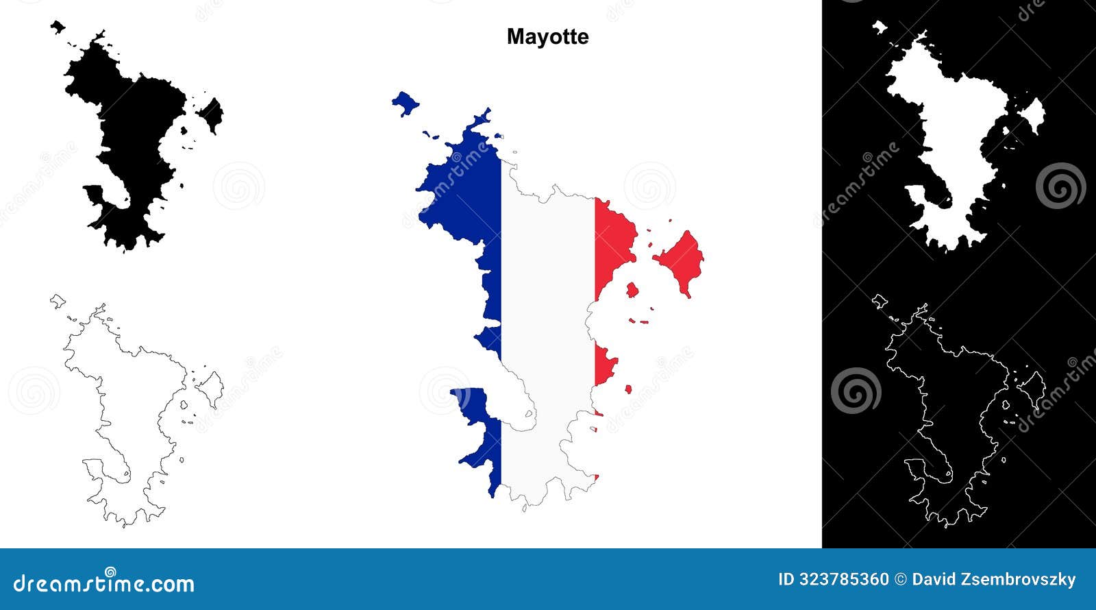 Mayotte outline map stock illustration. Illustration of territory ...