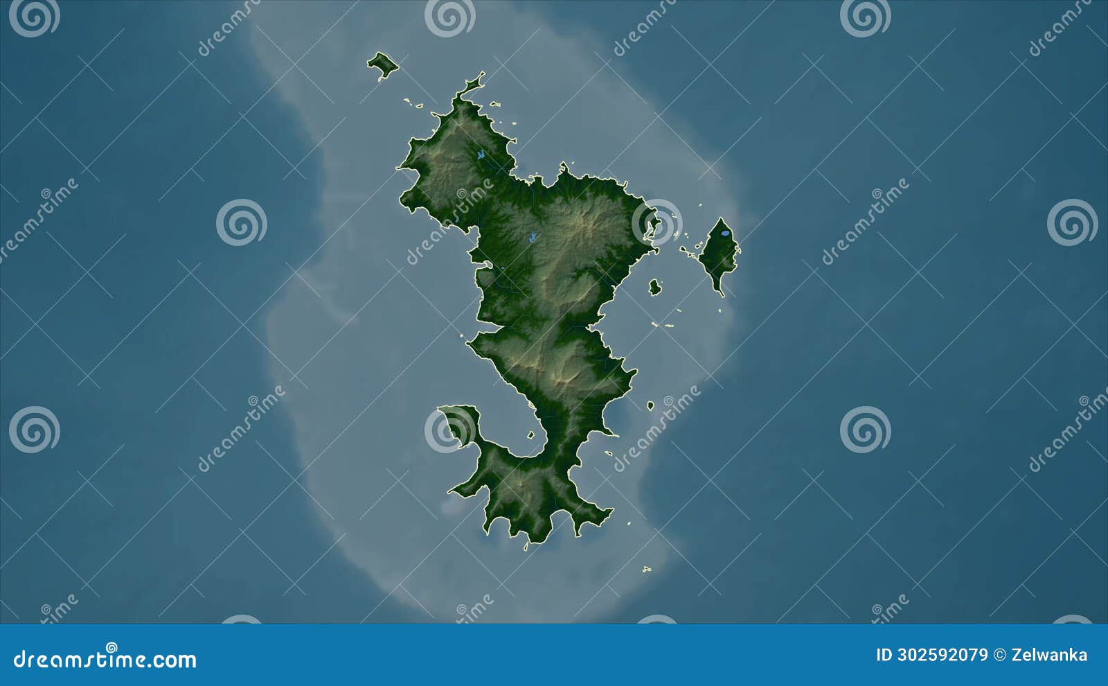 Mayotte outlined. Physical stock illustration. Illustration of planet ...