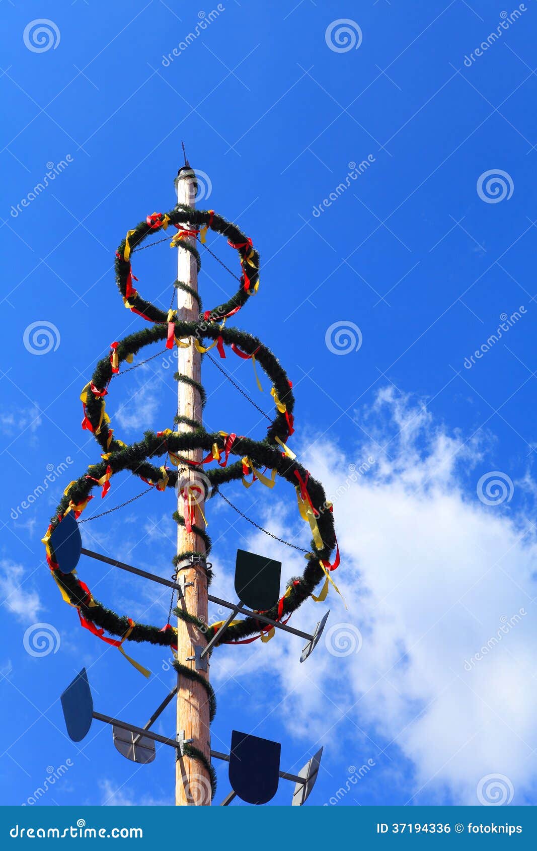 Maypole stock photo. Image of decorated, tradition, trunk - 37194336