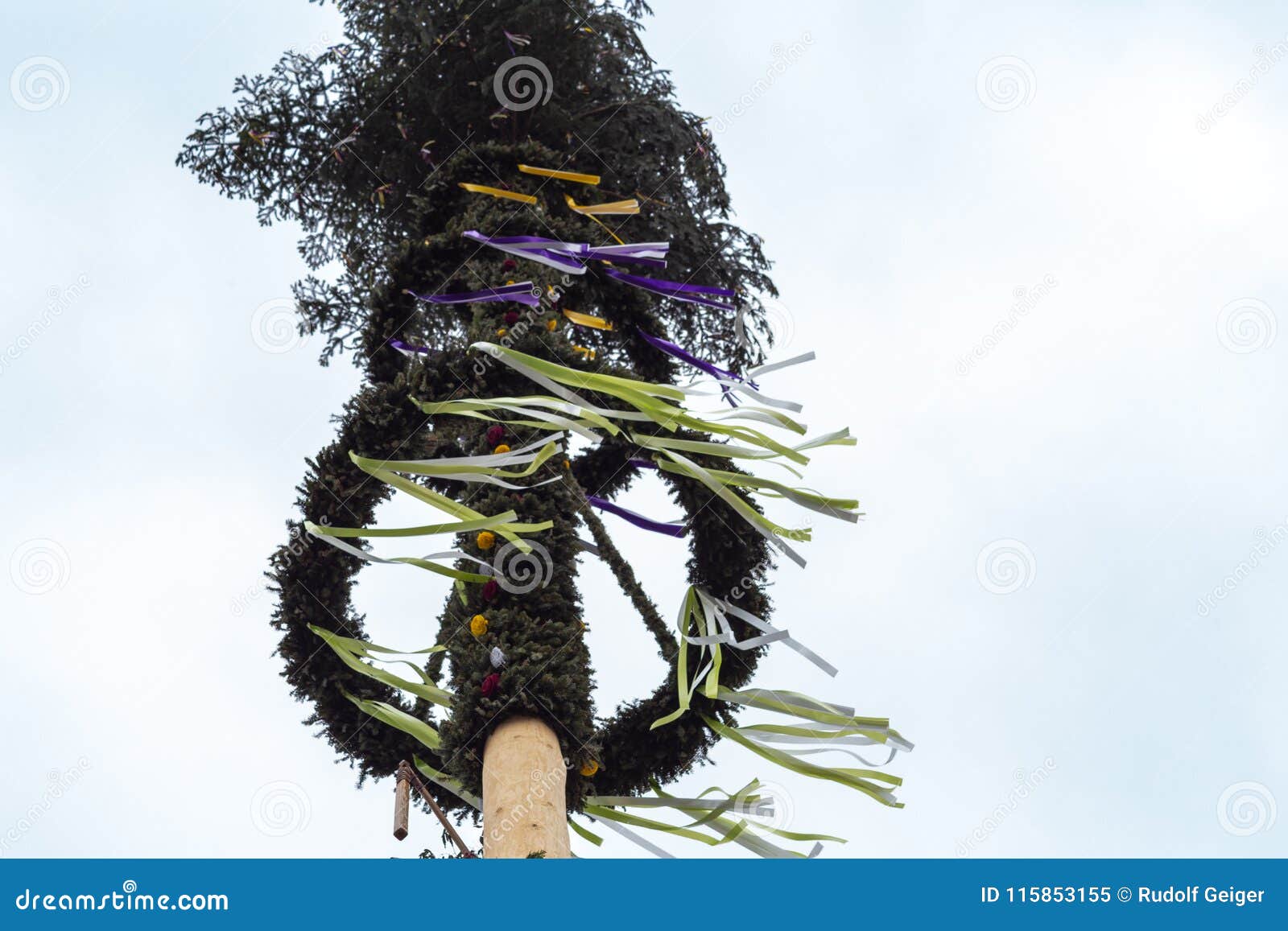 Maypole Dancing on a Sunny Holiday Stock Image - Image of forest ...