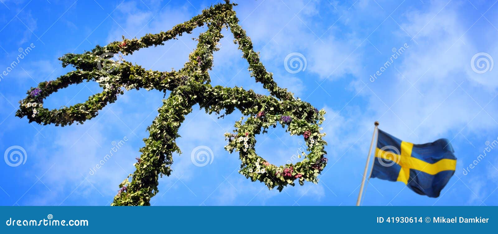 Maypole Decorated With Swedish Flag Royalty-Free Stock Image ...
