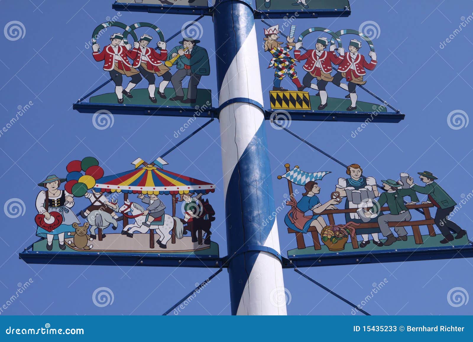Maypole in Munich stock image. Image of german, maypole - 15435233