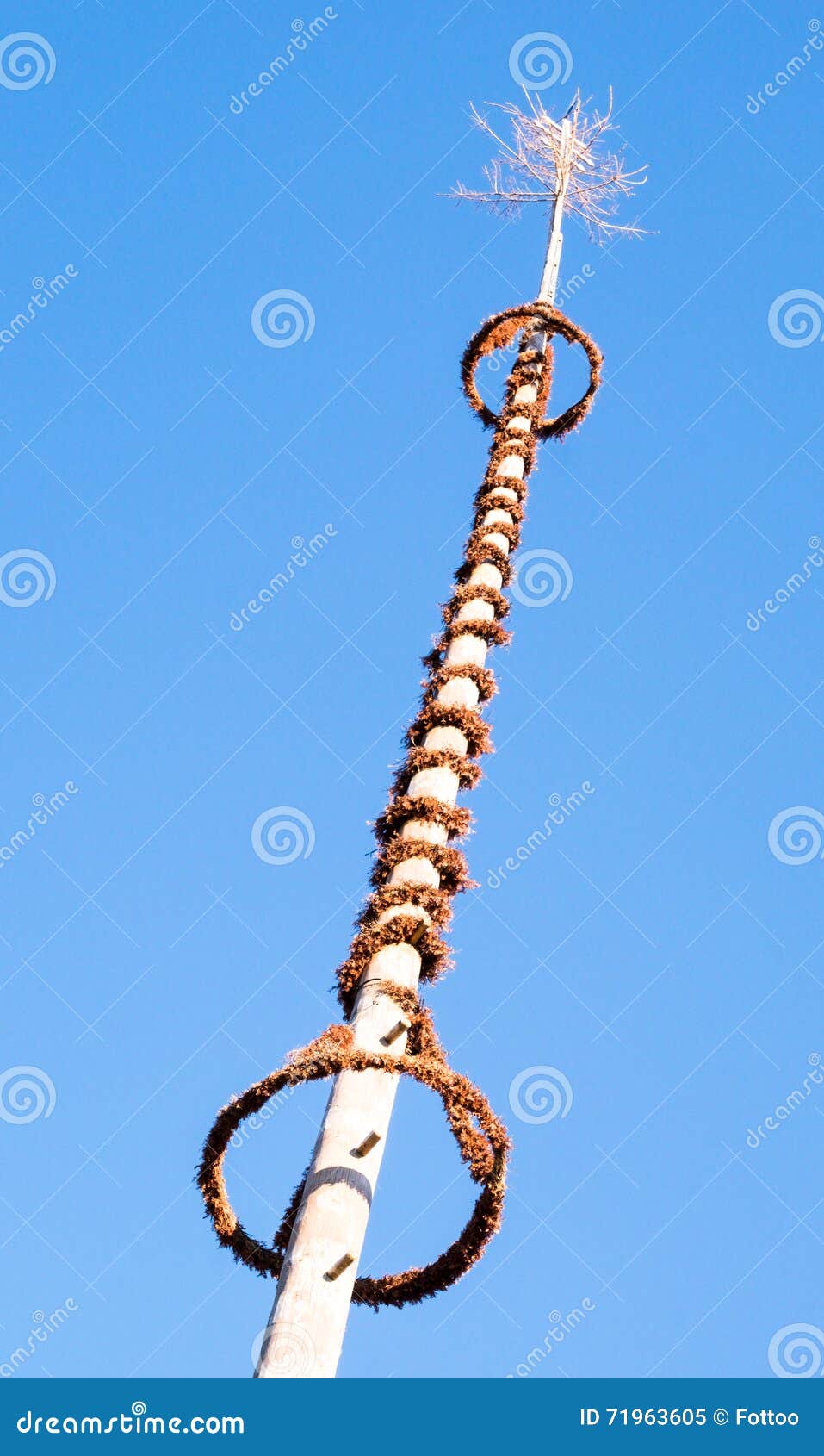 Maypole stock image. Image of outdoors, blue, wooden - 71963605