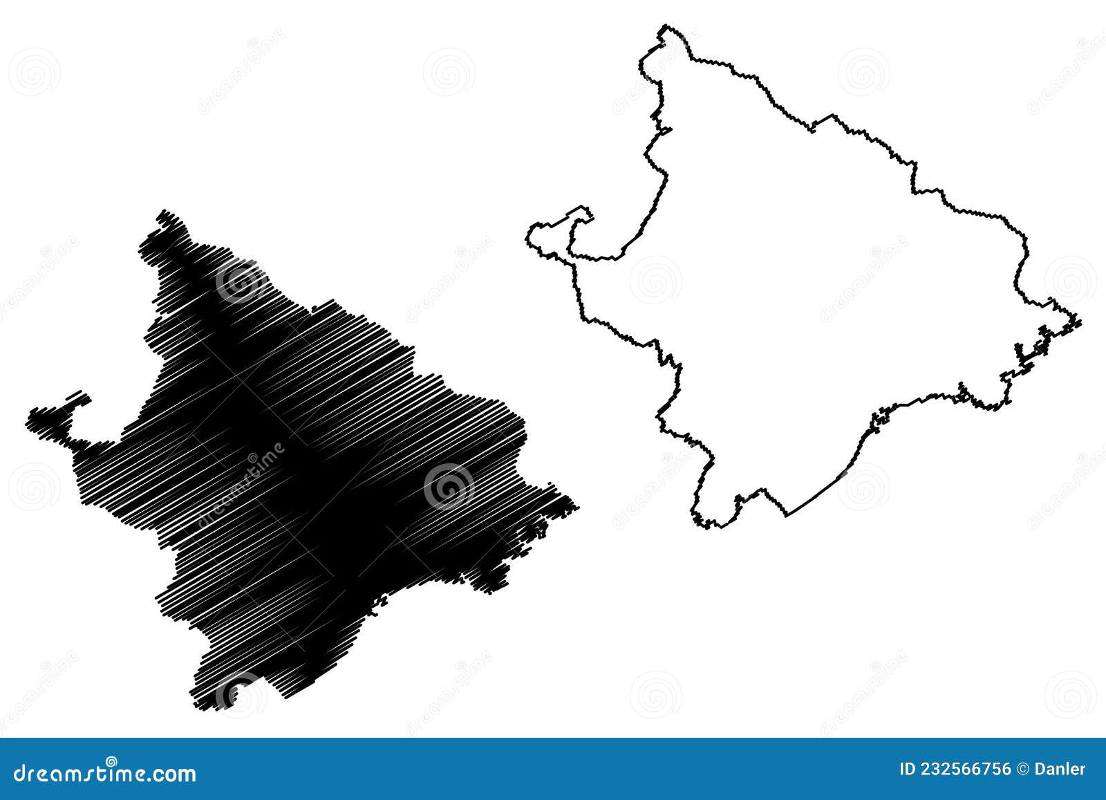 Mayurbhanj District Odisha State, Republic of India Map Vector ...
