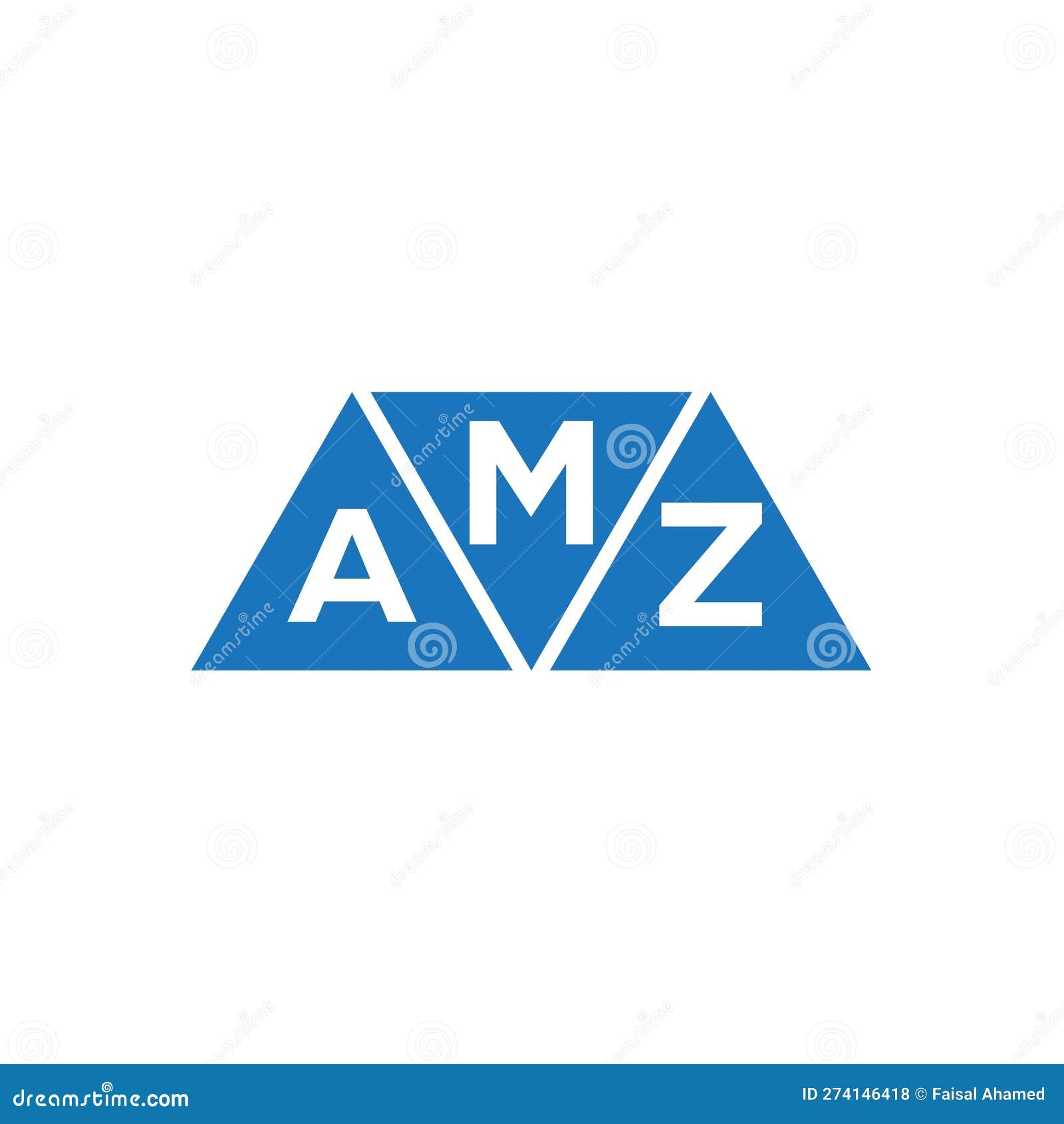 MAZ Abstract Initial Logo Design on White Background. MAZ Creative ...