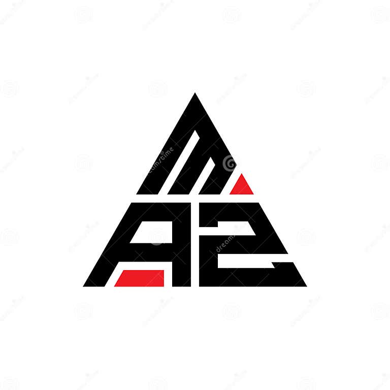MAZ Triangle Letter Logo Design with Triangle Shape. MAZ Triangle Logo ...