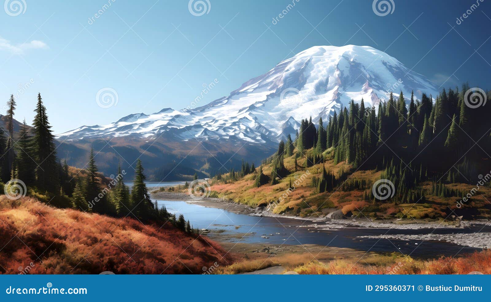 Mazama Ridge Mount Rainier National Park Stock Image - Image of blue ...