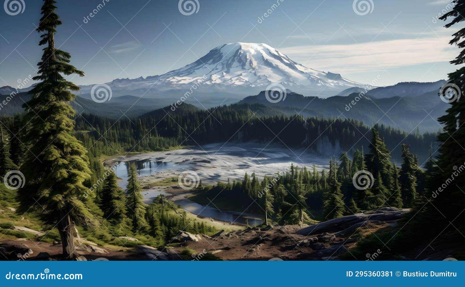 Mazama Ridge Mount Rainier National Park Stock Image - Image of cover ...